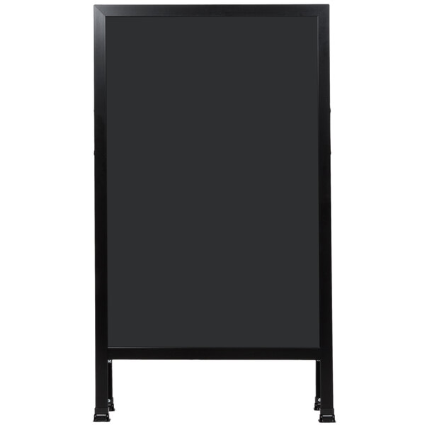 Aarco BA-1B 42" x 24" Black Aluminum A-Frame Sign Board with Black ...