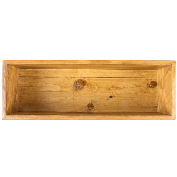 Cal-Mil 166-7-99 Madera Rustic Pine Rectangle Plate Riser - 20 1/2" x 7 ...