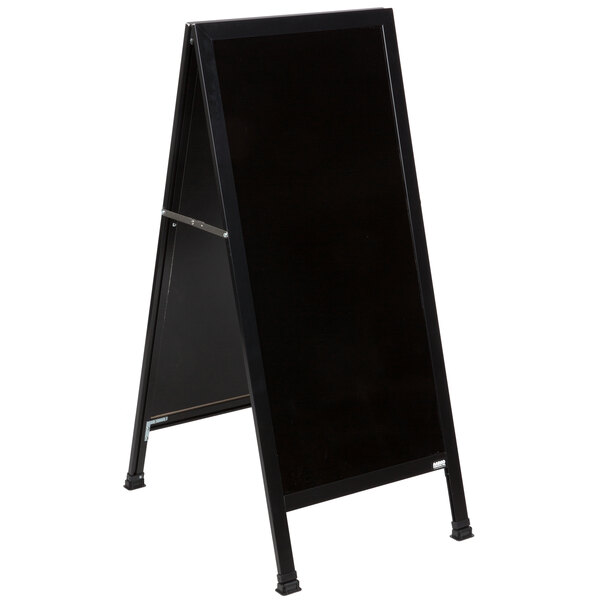 Aarco BA-311 42" x 18" Black Aluminum A-Frame Sign Board with Black ...