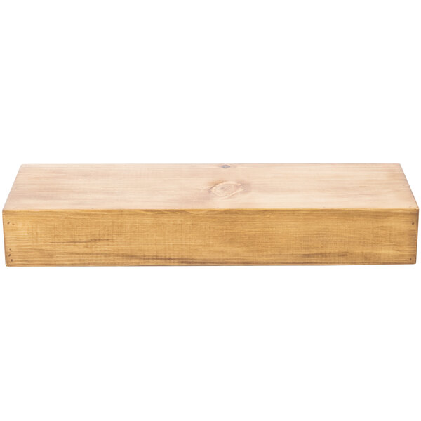 Cal-Mil 166-3-99 Madera Rustic Pine Rectangle Plate Riser - 20 1/2" x 7 ...