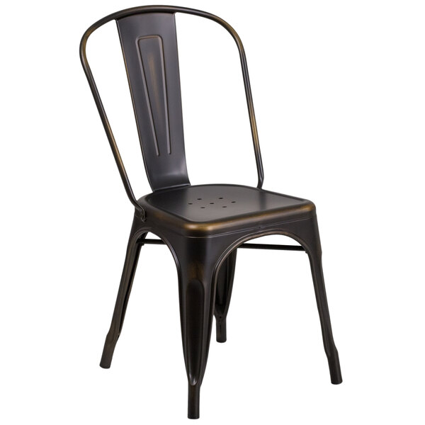 Flash Furniture Copper Metal Chair - WebstaurantStore