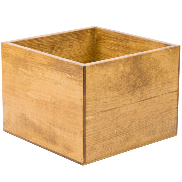 Cal-Mil 432-9-99 Madera Rustic Pine Square Riser - 12" x 12" x 9"