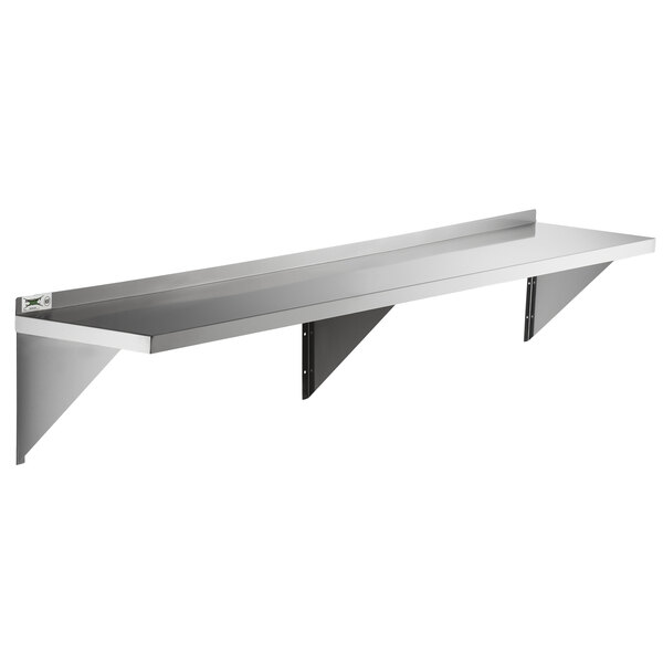 Regency 18 Gauge Stainless Steel 15" x 84" Solid Wall Shelf