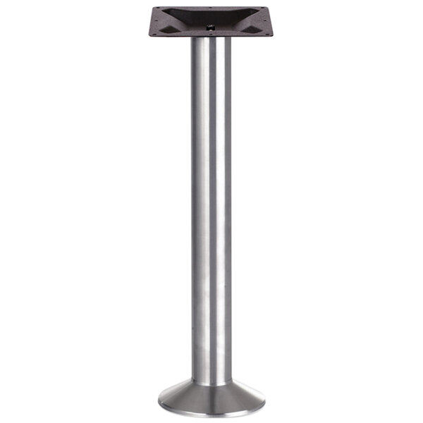 BFM Seating Alpha Bolt-Down Standard Height Outdoor / Indoor Stainless Steel Table Base