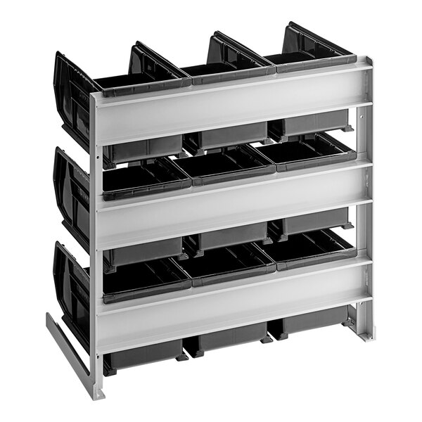 Carlisle 381109LG 18" x 12" x 19" Aluminum 3-Tier Packet Rack with 3.5 ...