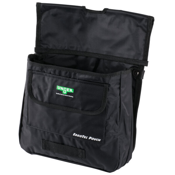 Unger BSPOU ErgoTec 14 1/2" x 12" Black 3-Compartment Pouch