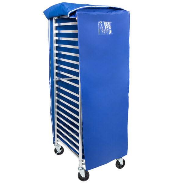 Regency 63" Blue Insulated Polyester Bun Pan Rack Freezer Cover