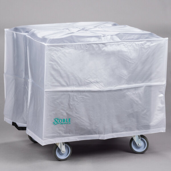 Noble Products 34" x 33" x 25" Translucent Large Vinyl Dish Dolly Cover
