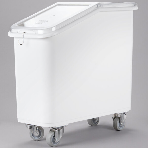 Cambro IBS20148 21 Gallon / 335 Cup White Slant Top Mobile Ingredient ...