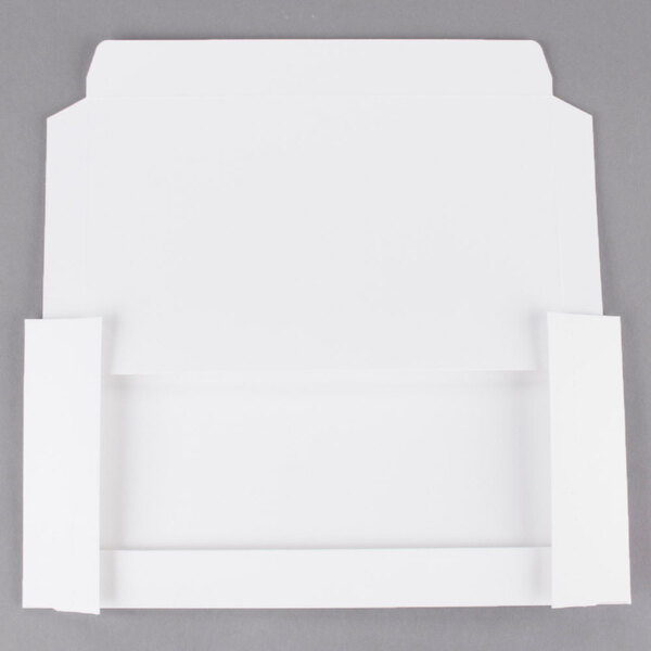 9 1/4" x 5 1/2" x 1 1/8" 1-Piece 1 lb. White Candy Box - 25/Pack
