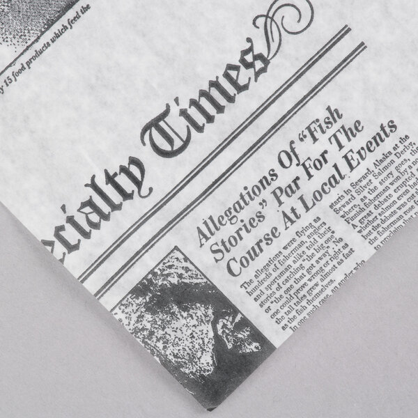 American Metalcraft PPRN1616 16" x 16" White Newspaper Print Deli ...