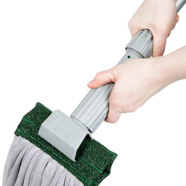 Unger SmartColor 11 oz. Microfiber String Mop Head Kit with Mop Handle ...