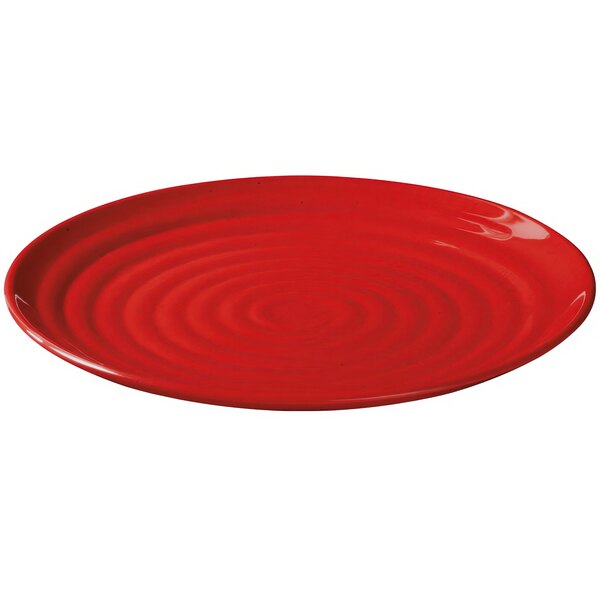 GET ML-83-RSP 12 1/2" Red Sensation Melamine Round Plate - 12/Pack