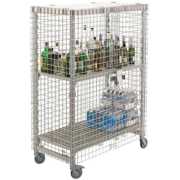 Cambro CPMU244867SUPKG Camshelving® Mobile Security Cage Kit - 26 3/4 ...