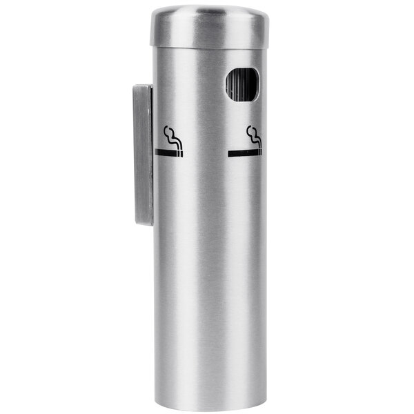 Aarco Satin Wall Mounted Cigarette / Ash Receptacle SS15W