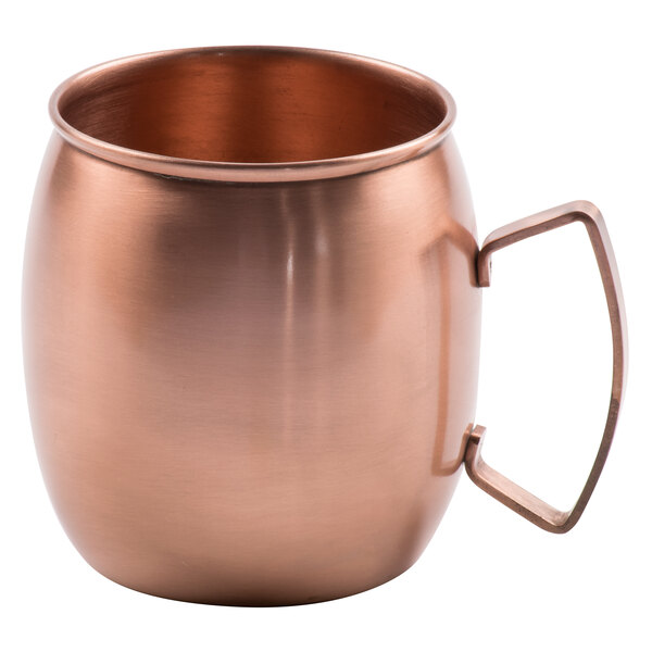 Clipper Mill by GET CPRMUG-01 16 oz. Brushed Copper Moscow Mule Mug
