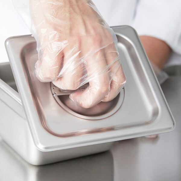 Choice 1/6 Size Stainless Steel Solid Steam Table / Hotel Pan Cover