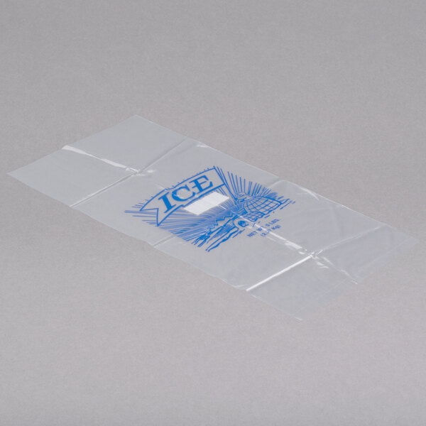 5 lb. Clear Plastic Ice Bag with Igloo Graphic - 1000/Bundle