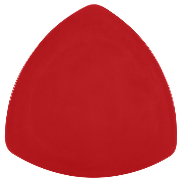 GET TP-12-RSP Red Sensation 12" Triangular Melamine Plate - 12/Case