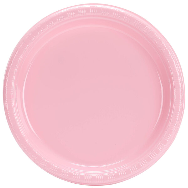 Creative Converting 28158011 7" Classic Pink Plastic Plate - 20/Pack