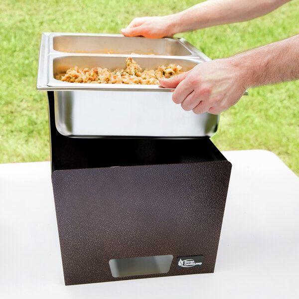 Sterno Copper Vein Stackable Chafer with Lid and 2 Half Size Pans