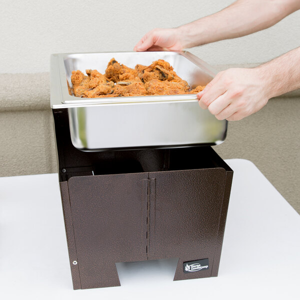 Sterno Full Size Copper Vein Fold Away Chafer with Lid and Full Size Pan