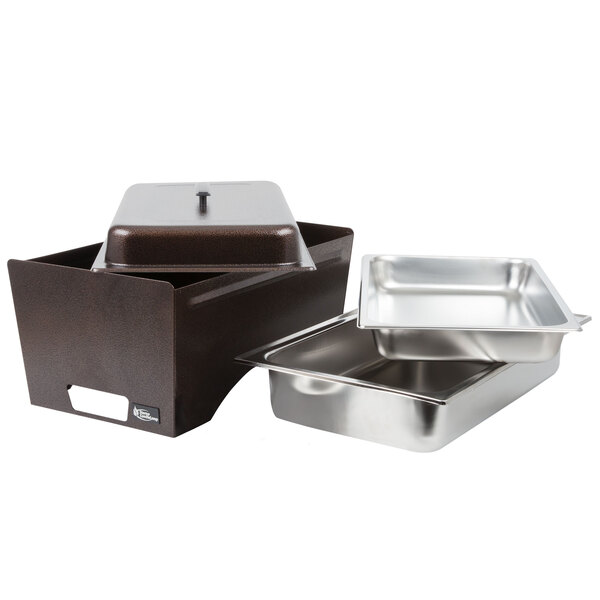 Sterno Full Size Copper Vein Stackable Chafer with Lid and Full Size Pan