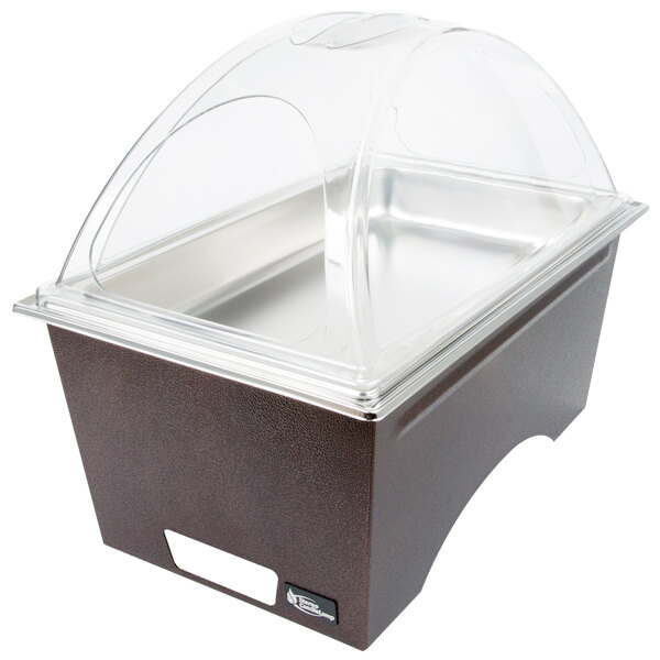 Sterno Full Size Copper Vein Stackable Chafer with Clear Dome Cover and ...
