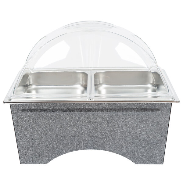 Sterno Silver Vein Stackable Chafer with Clear Dome Cover and 2 Half ...