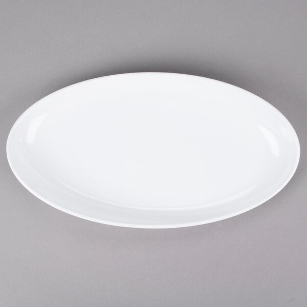 GET OP-1580-AW Osslo 15" x 8" Ivory (American White) Oval Melamine ...