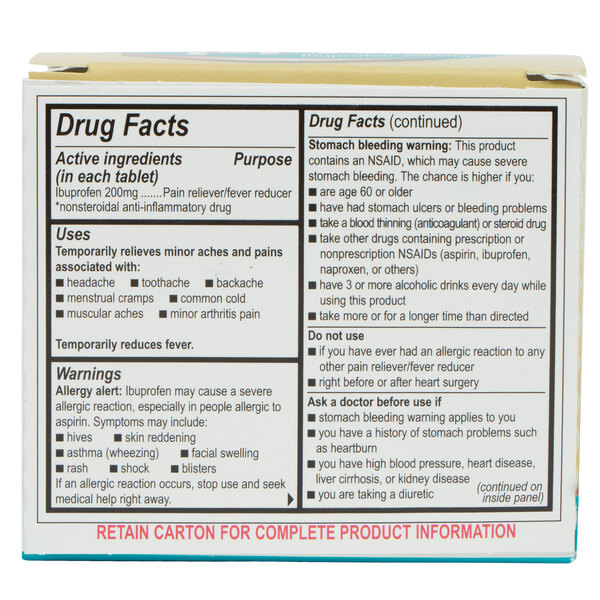 Medique 10064 I-Prin Ibuprofen Tablets - 24/Box