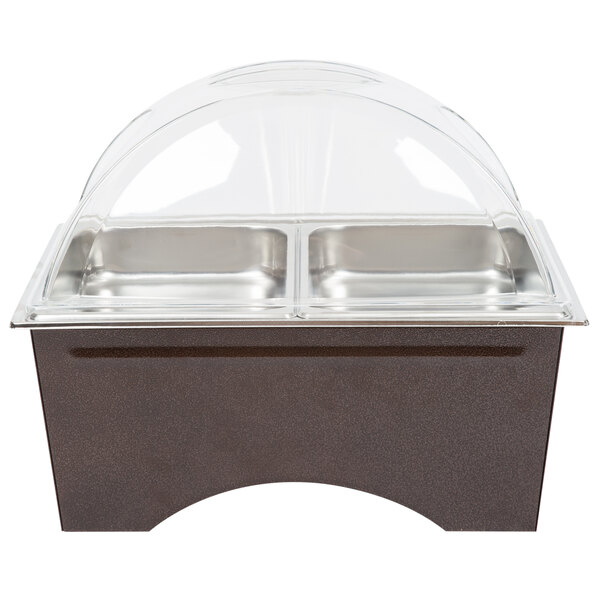 Sterno Copper Vein Stackable Chafer with Clear Dome Cover and 2 Half ...