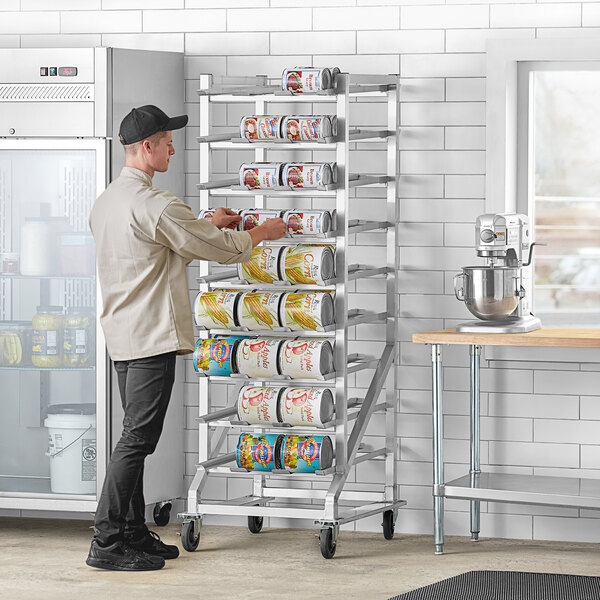 Regency CANRK162M Full-Size Mobile Aluminum Can Rack for #10 and #5 Cans