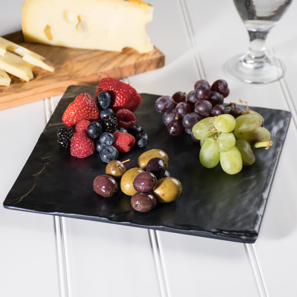 GET SB-1011-BK Madison Avenue / Granville 10" x 10" Melamine Faux Slate ...