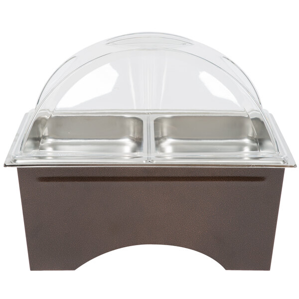 Sterno Copper Vein Fold Away Chafer with Clear Dome Cover and 2 Half ...