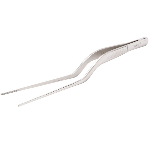 Mercer Culinary 6 1/2" Offset Precision/Plating Tongs