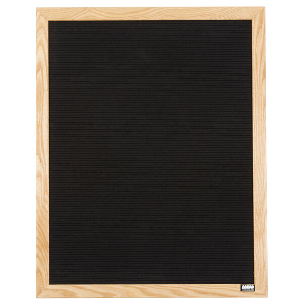 Aarco AOFD3024L 30" x 24" Black Felt Open Face Vertical Indoor Message ...