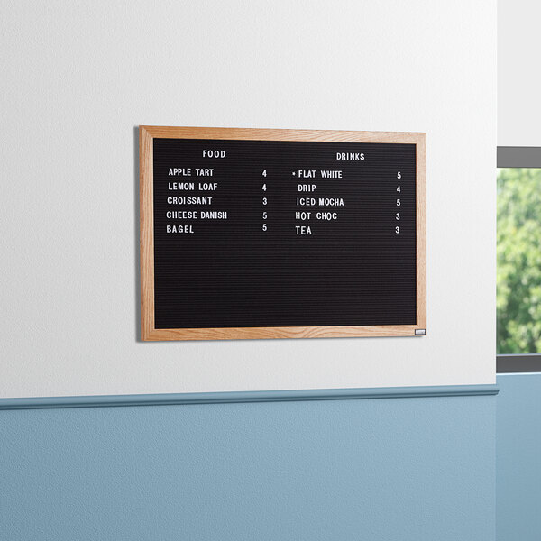 Aarco AOFD2436L 24" x 36" Black Felt Open Face Horizontal Indoor ...