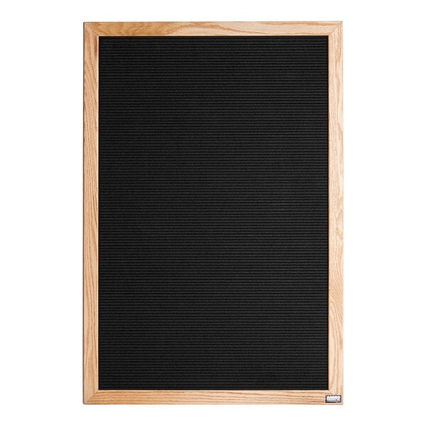 Aarco AOFD3624L 36" x 24" Black Felt Open Face Vertical Indoor Message ...