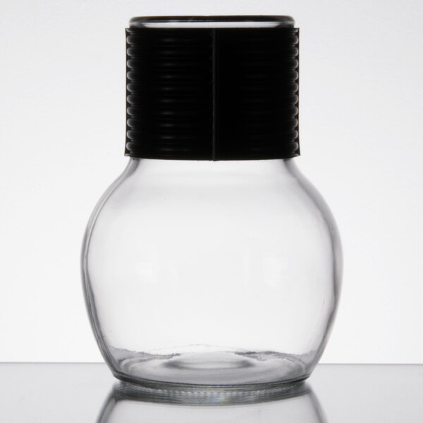 Libbey 5065 11.5 oz. Glass Hottle Server with Black Band - 24/Case