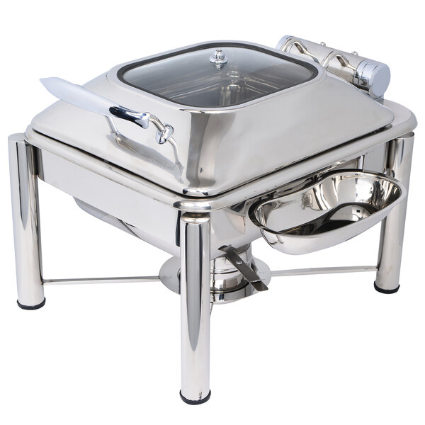 Eastern Tabletop 3964GPL Crown 4 Qt. Stainless Steel Square Induction ...