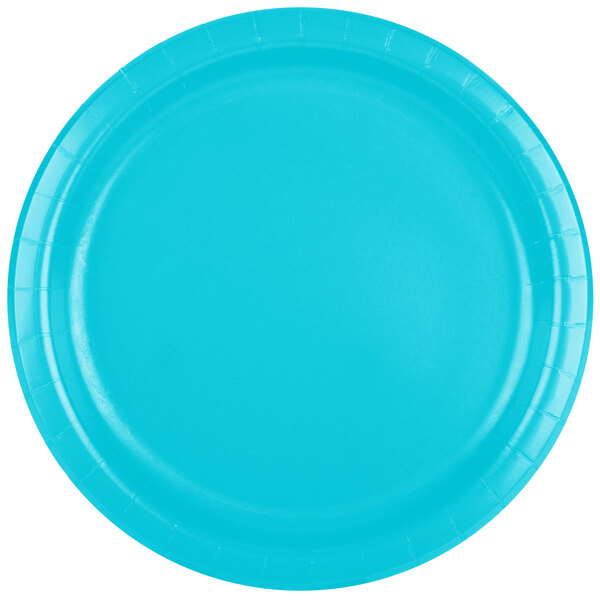 Creative Converting 471039B 9" Bermuda Blue Paper Plate - 24/Pack