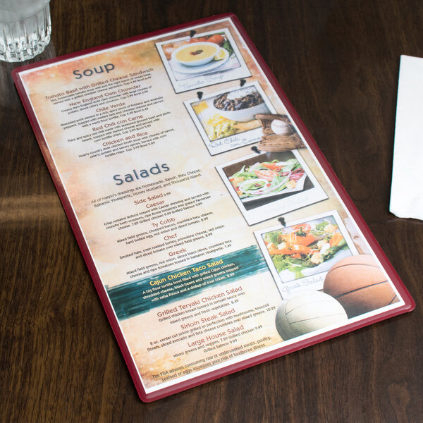 Menu Solutions H500D WINE Hamilton 8 1/2" x 14" Single Panel Two View ...