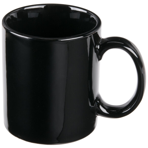 Libbey Slate 12 oz. Black Porcelain Mug - 12/Case