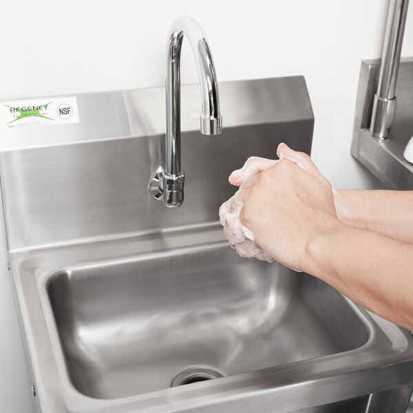 Regency Hands Free Hand Sink with Pedestal Base