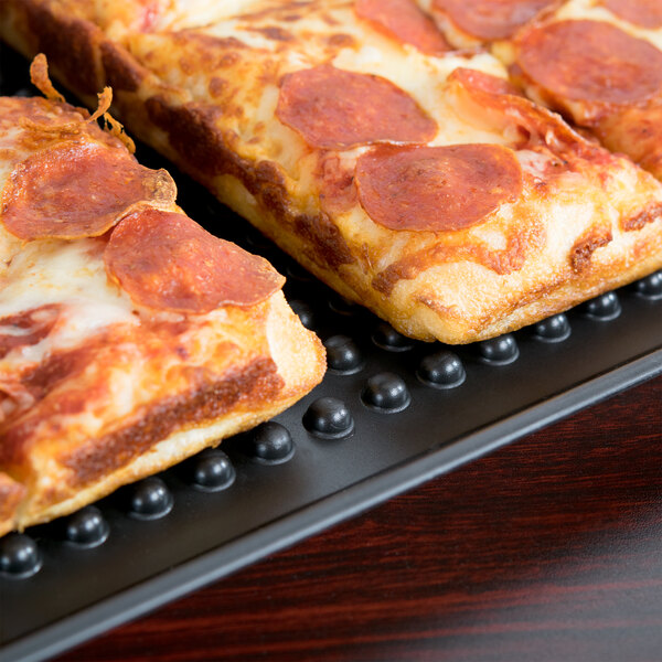 HS Inc. HS1065 17" x 12" Charcoal Polypropylene Pizza Pleezer Pizza ...