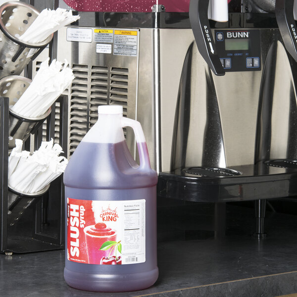 Carnival King 1 Gallon Cherry Slushy 5:1 Concentrate