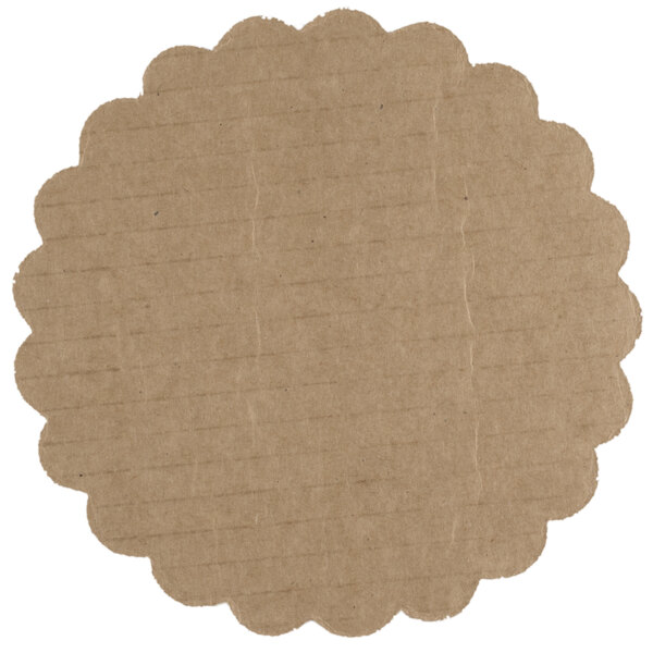 6" Gold Laminated Corrugated Cake Circle - 200/Case