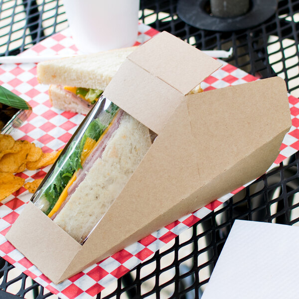 Triangle Wedge Sandwich Box (w/ Clear Display Window)