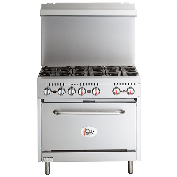 Cooking Performance Group S36-L Liquid Propane 6 Burner 36" Range with ...